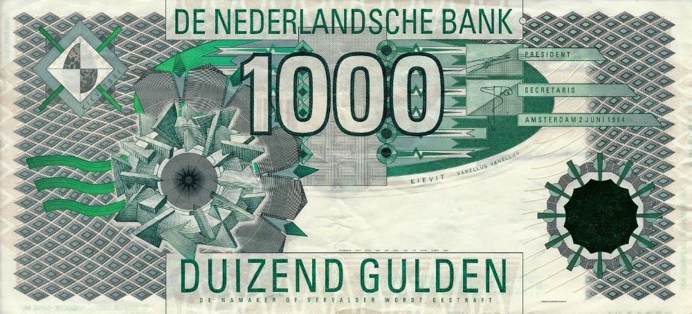 Old Netherlands Gulden Banknotes